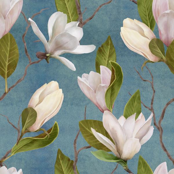 The Magnolia Trellis wallpaper 100% PVC-free and non-toxic
