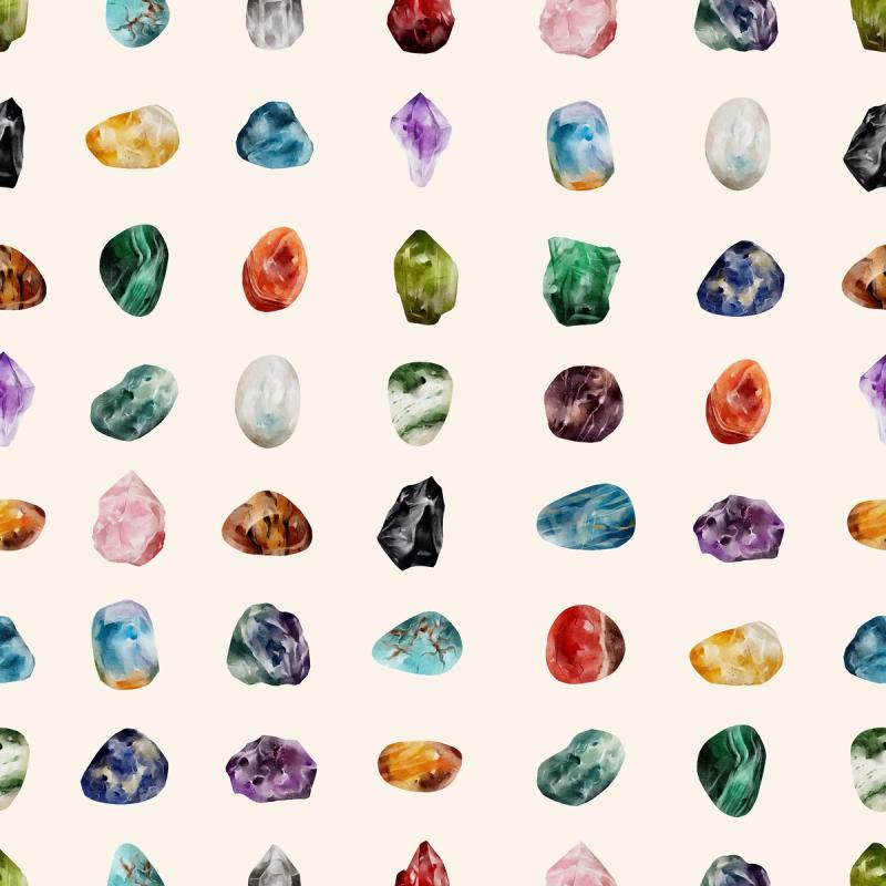 Precious Stones wallpaper 100% PVC-free and non-toxic
