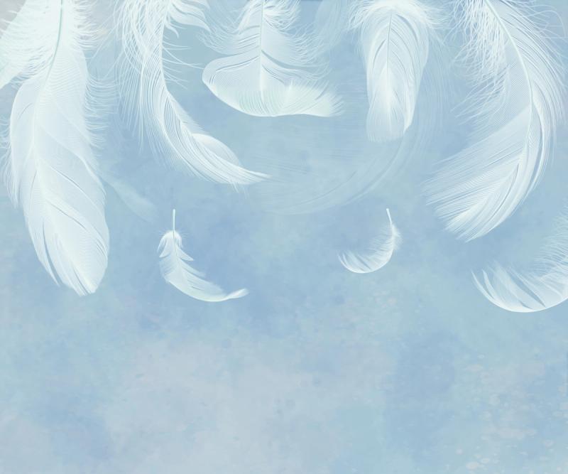 Feather Light Air wallpaper mural 100% PVC-free and non-toxic