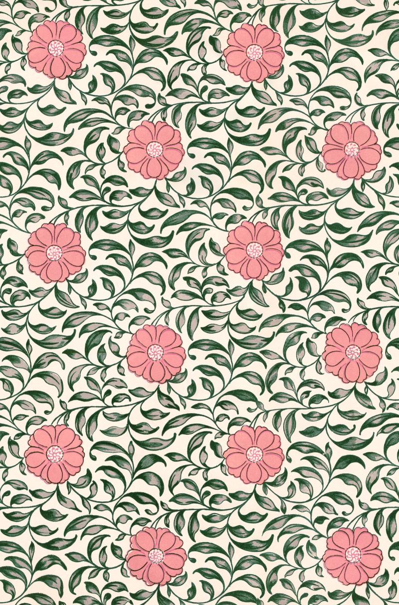 Authentique, Rose Pink wallpaper 100% PVC-free and non-toxic