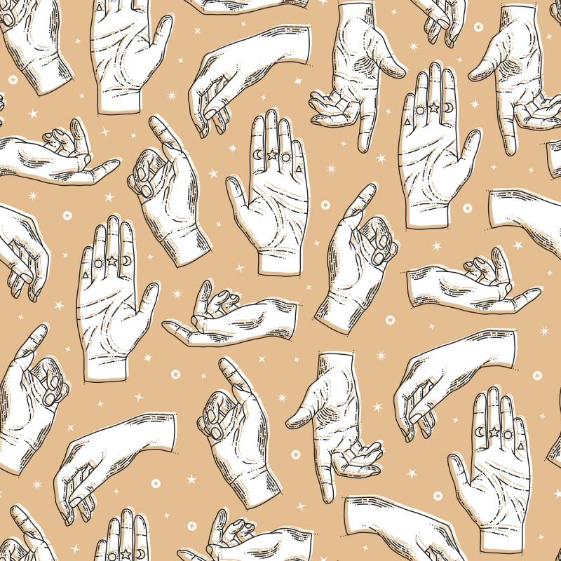 The Palm Reader Gold wallpaper 100% PVC-free and non-toxic