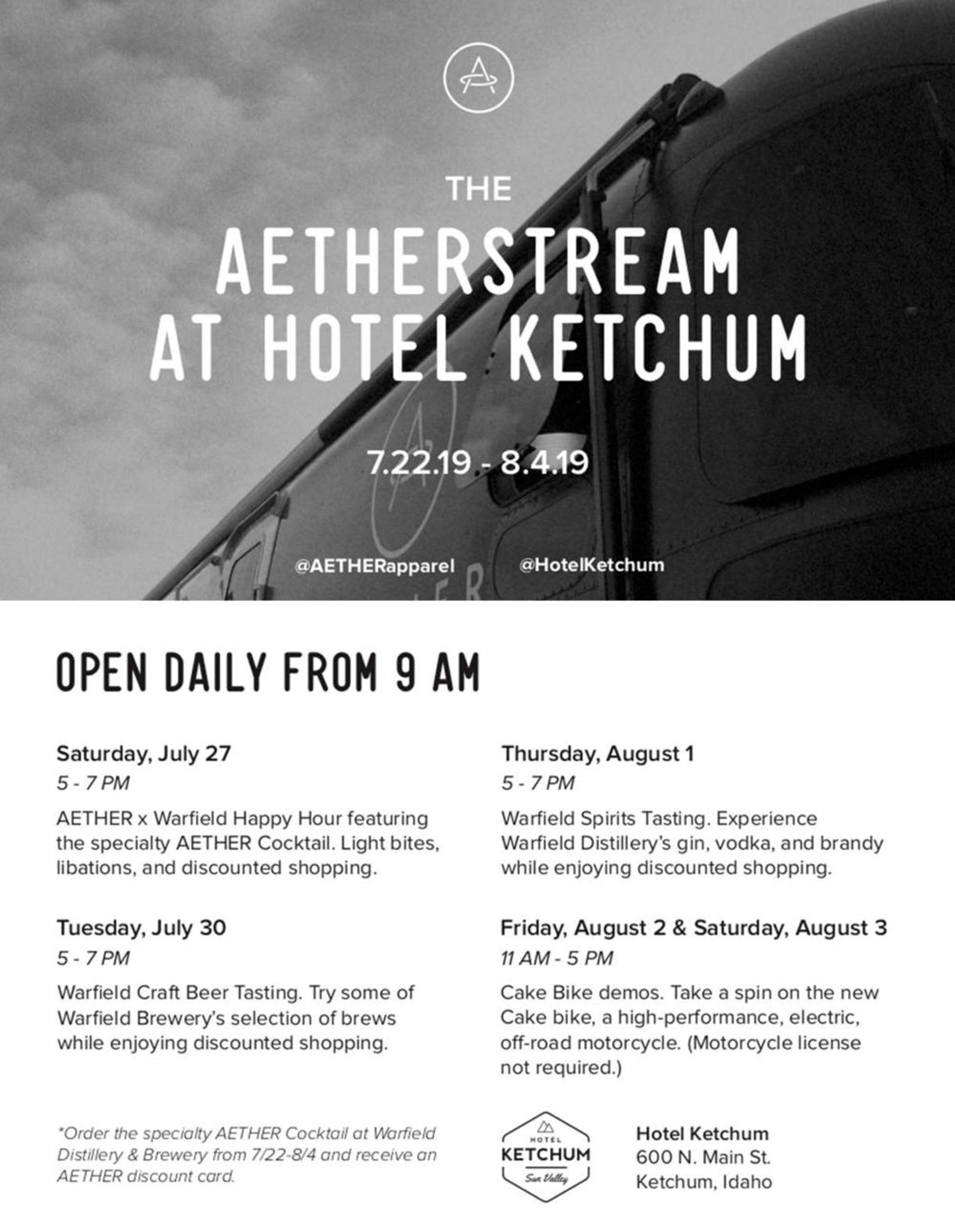 The AETHERstream at Hotel Ketchum