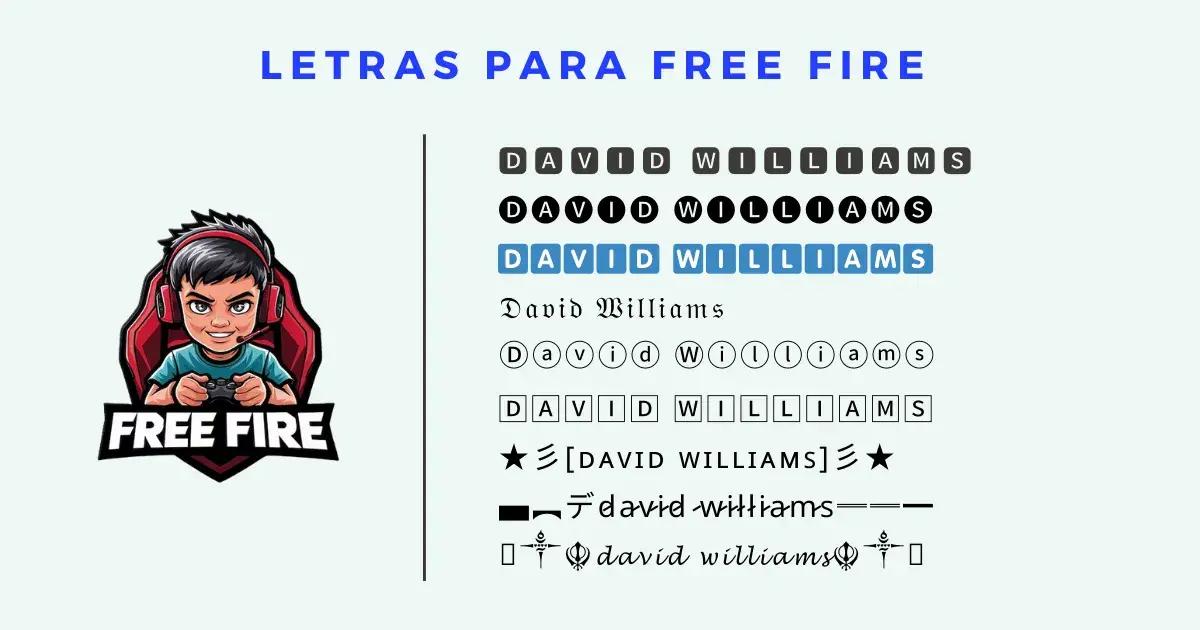 Letras Bonitas para Free Fire 🔥 Nombres para free fire Copiar y Pegar