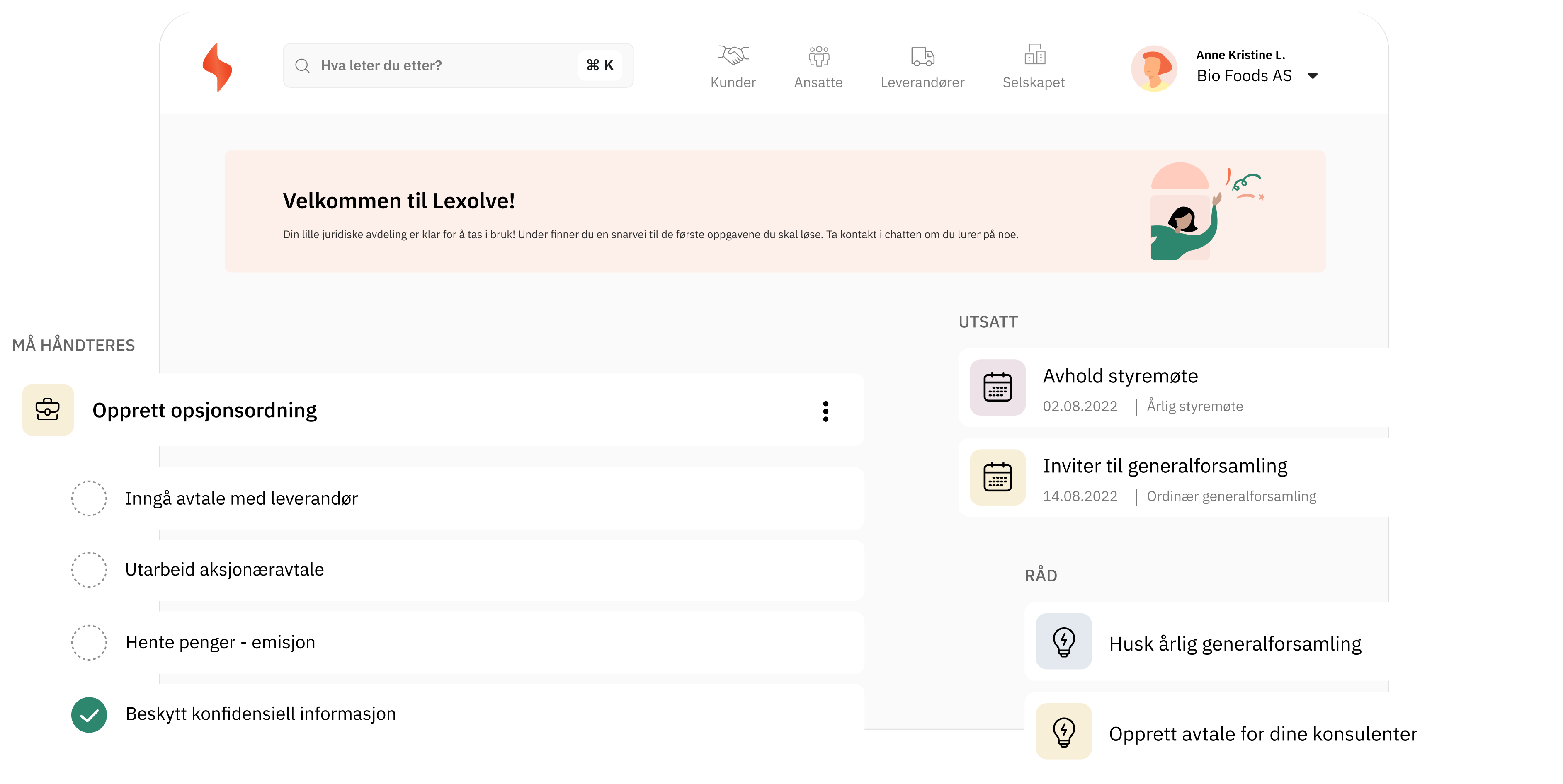 Lexolve | Juridisk plattform for små bedrifter