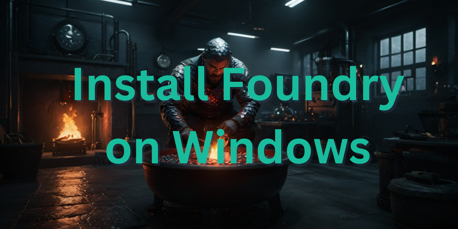 How to install Foundry on Windows | Paul Simroth