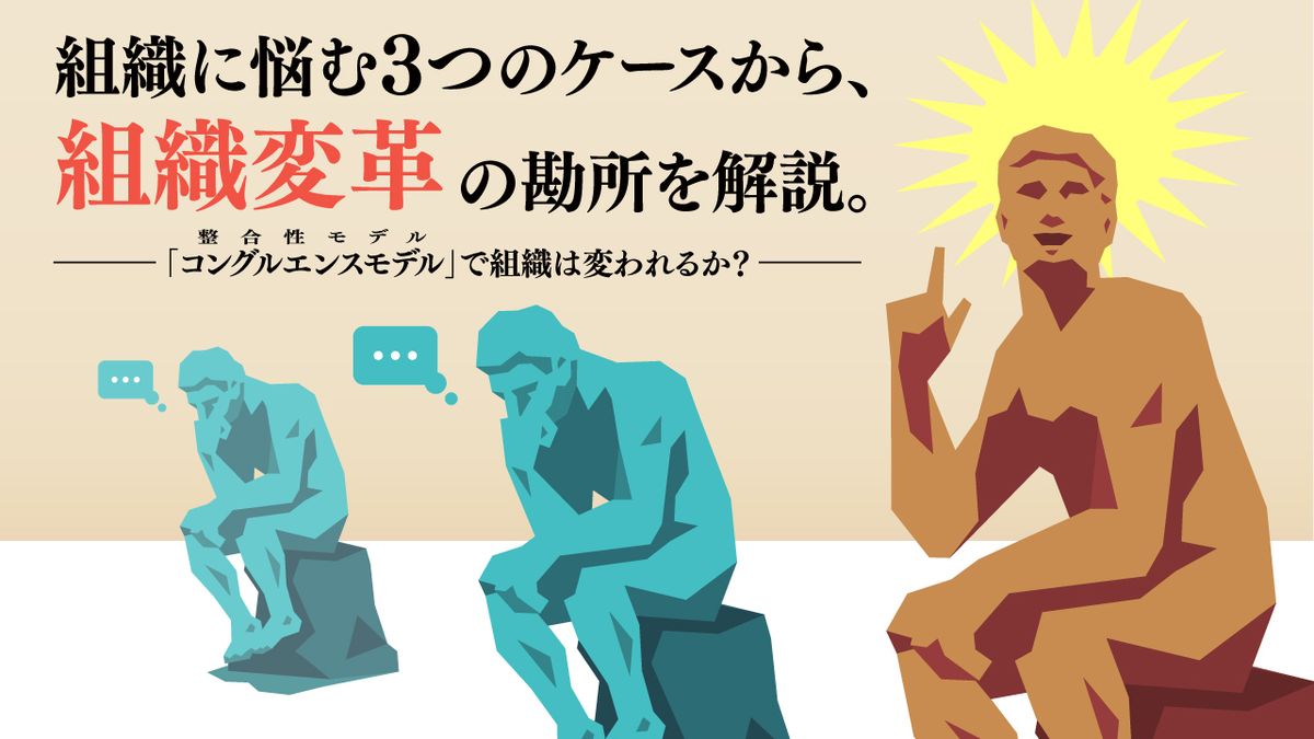 組織に悩む3つのケースから、組織変革の勘所を解説。「コングルエンスモデル（整合性モデル）」で組織は変われるか？ | CULTIBASE