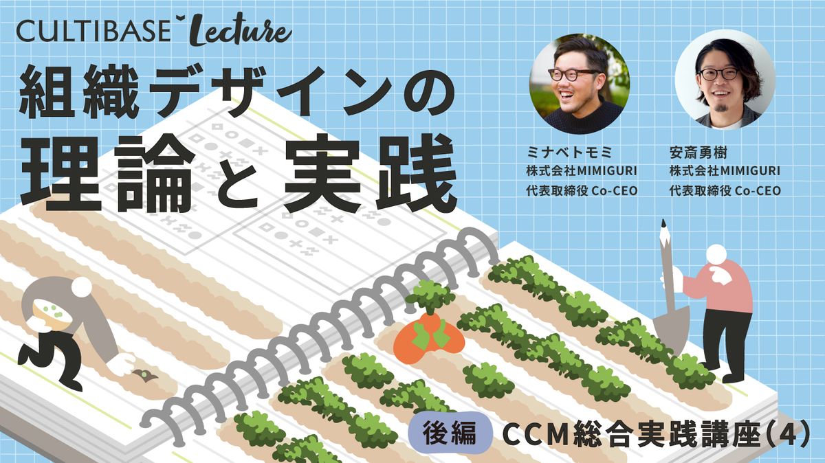組織デザインの理論と実践[後編]｜CCM総合実践講座 | CULTIBASE