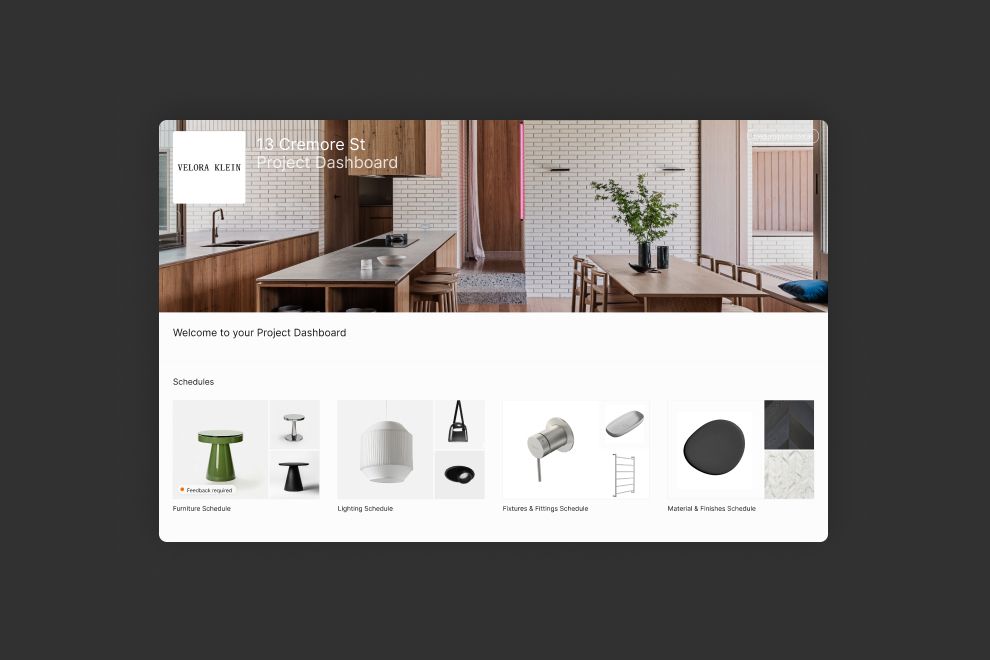Client Dashboards for Interior Designers Programa