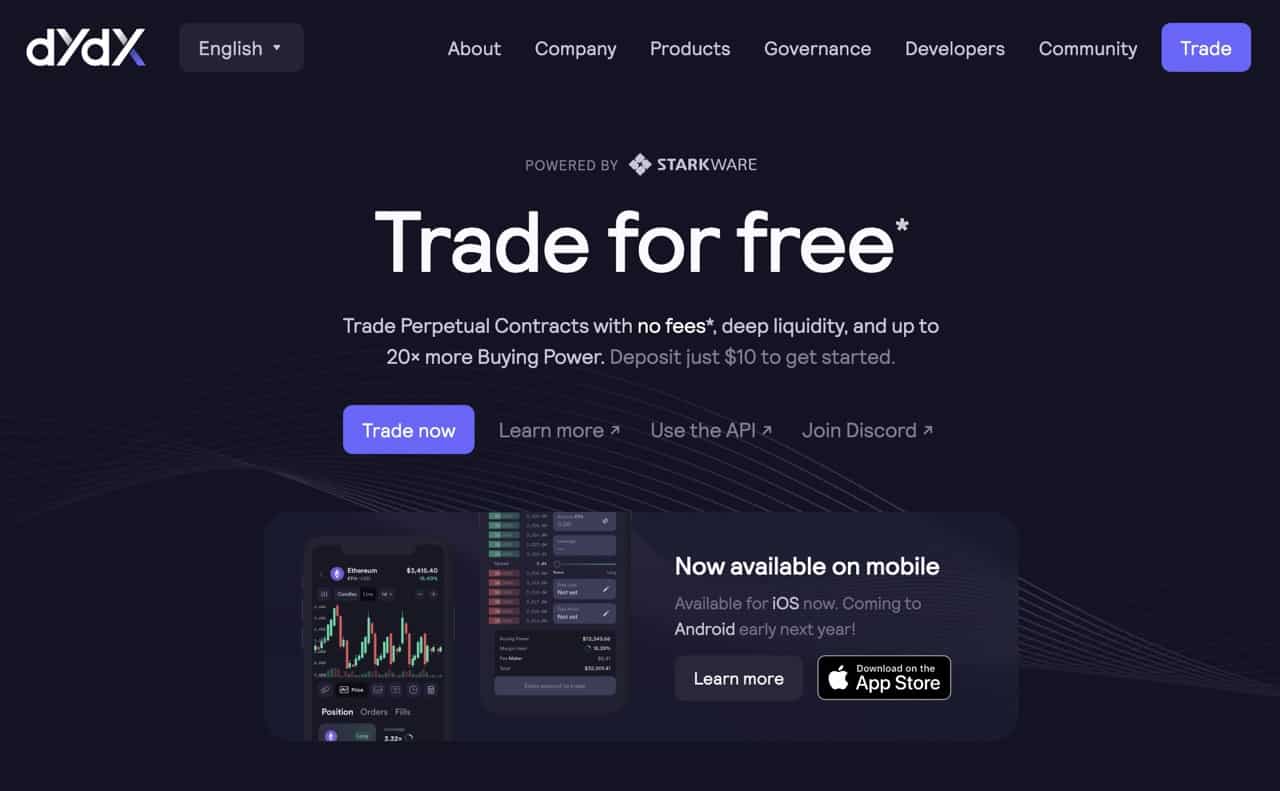 dYdX - Erfahrung und Test (10/2025) | BTC-ECHO