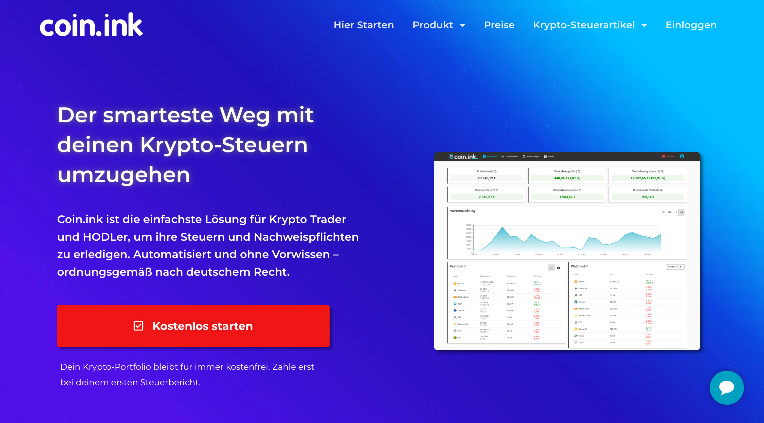 Coin.ink - Test und Erfahrungen (12/2025) | BTC-ECHO