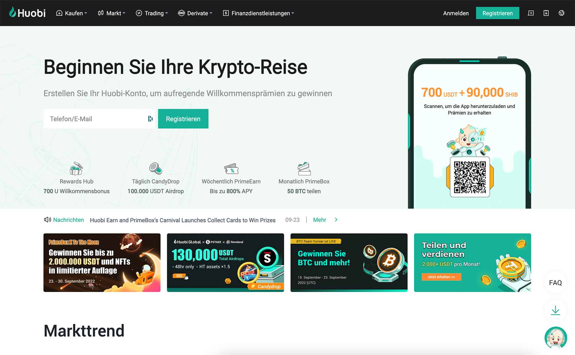 Huobi - Test und Erfahrung (12/2025) | BTC-ECHO