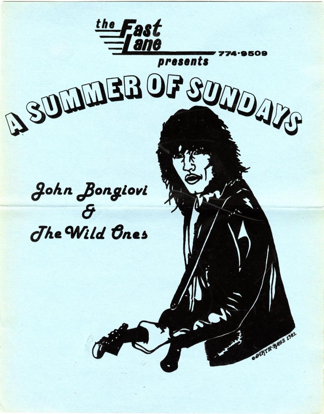 The Fast Lane: A Summer Of Sundays Flyer | Backstage with Bon Jovi
