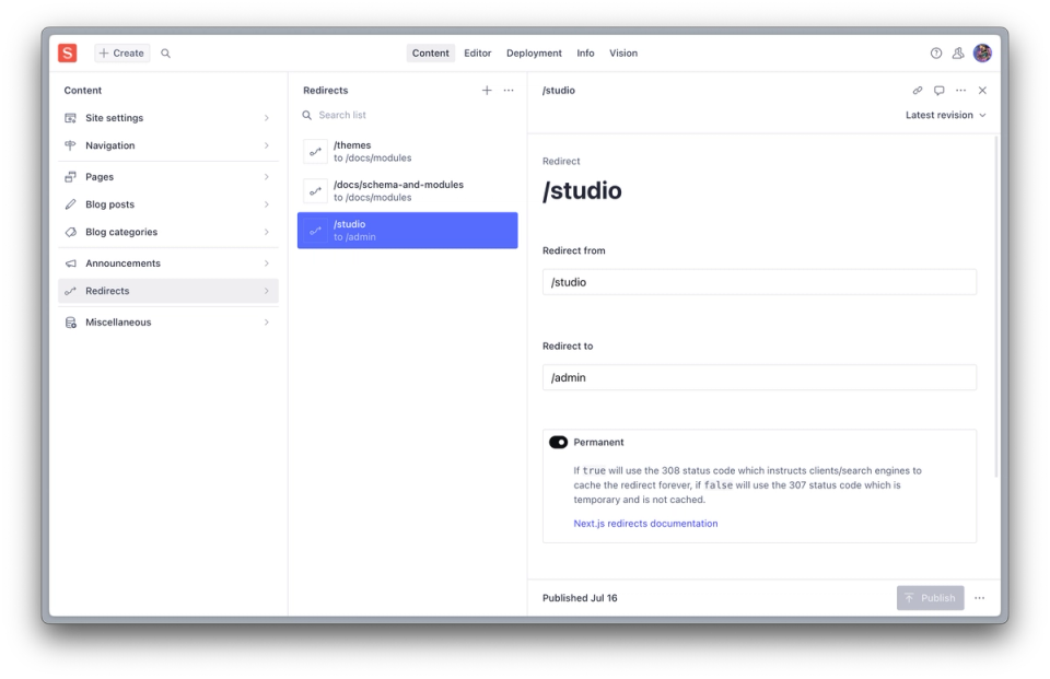 Studio Screenshots | SanityPress Studio Screenshots | SanityPress
