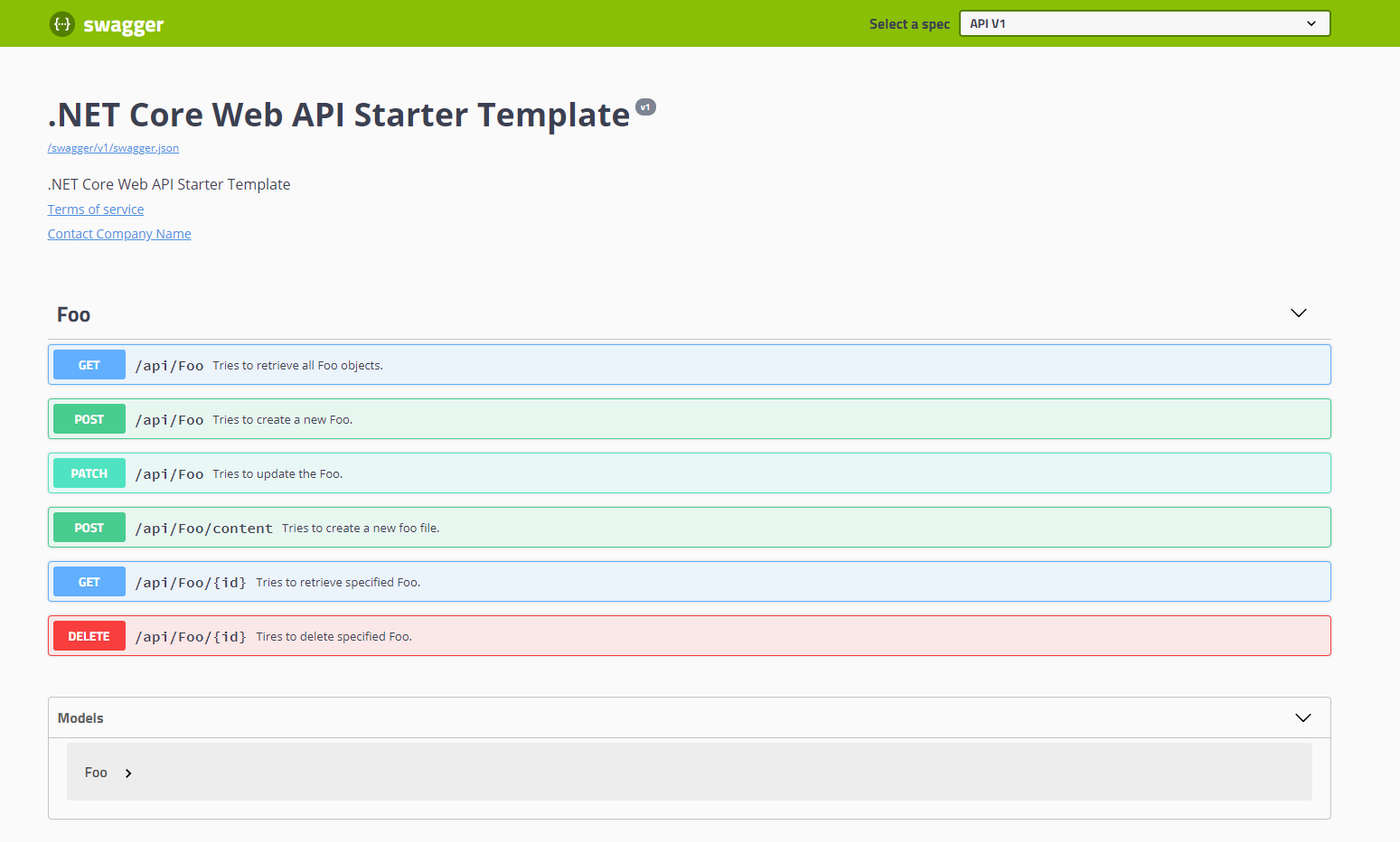 .NET Core Web API Starter Template | AMIE D.D.