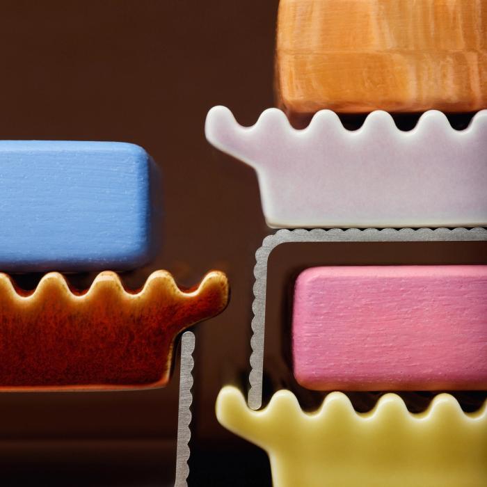 Buffing Bar Starter Set | Soap Home: Ceramic Dish + Metal Cover | Soft ...