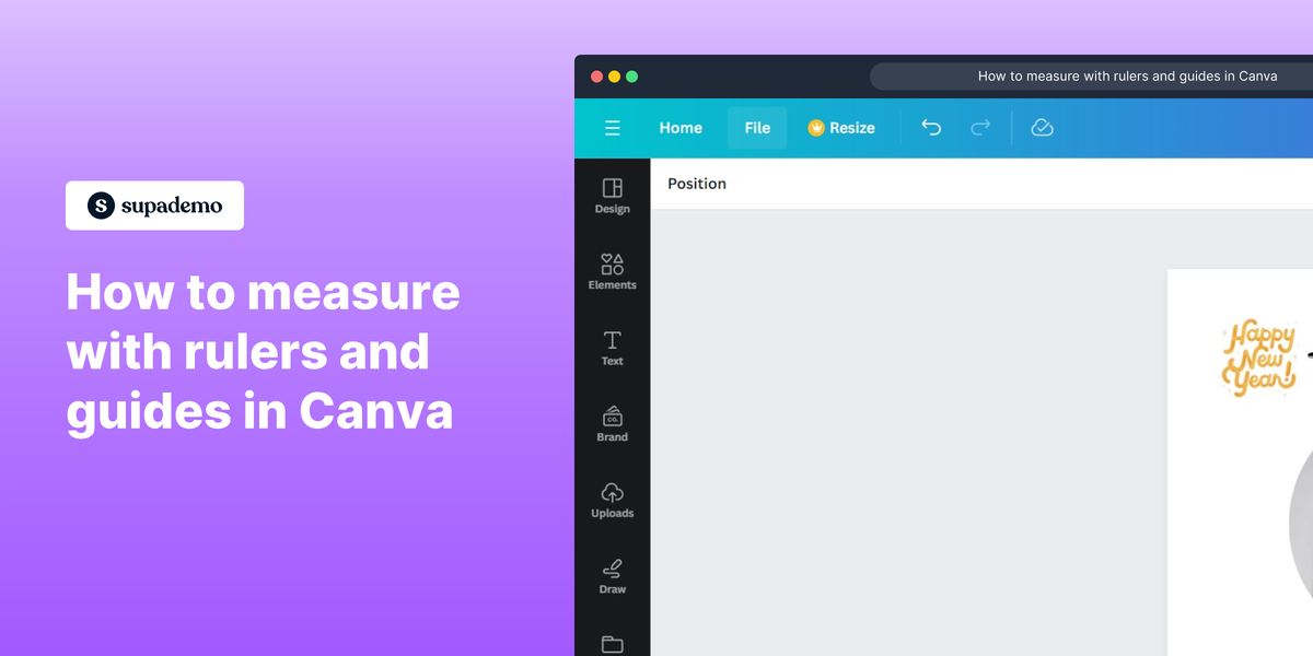 How to measure with rulers and guides in Canva | Supademo Blog