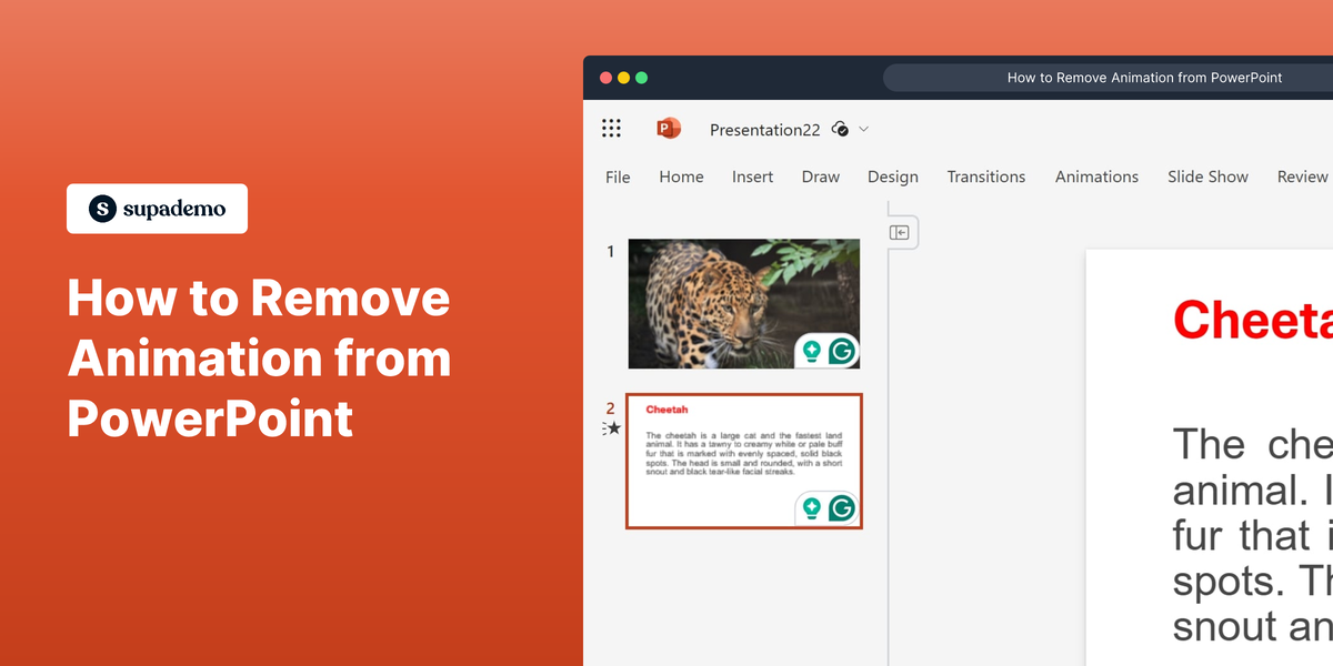 How to Remove Animation from PowerPoint | Supademo Blog