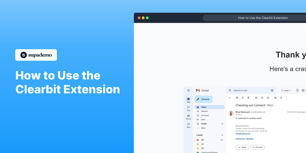How to Use the Clearbit Extension | Supademo Blog