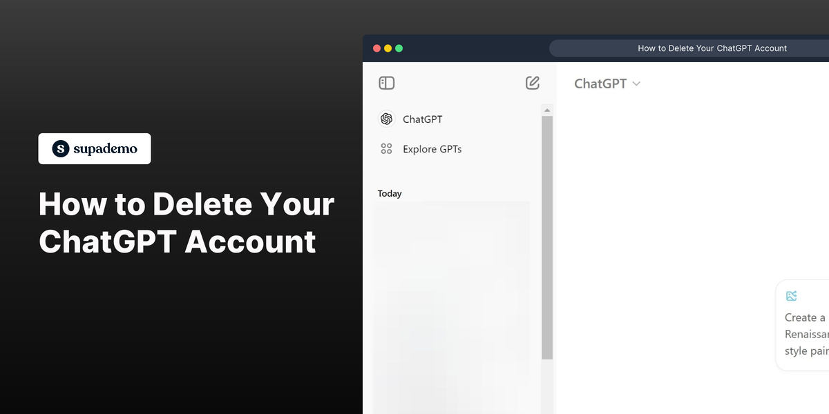 How to Delete Your ChatGPT Account | Supademo Blog