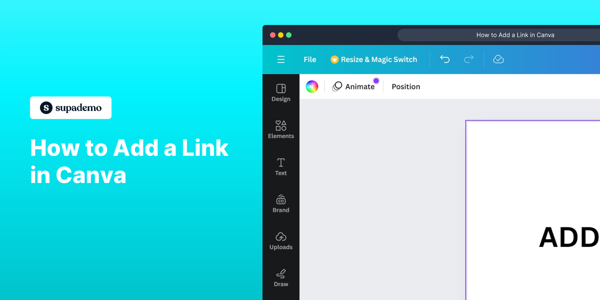 How to Add a Link in Canva | Supademo Blog