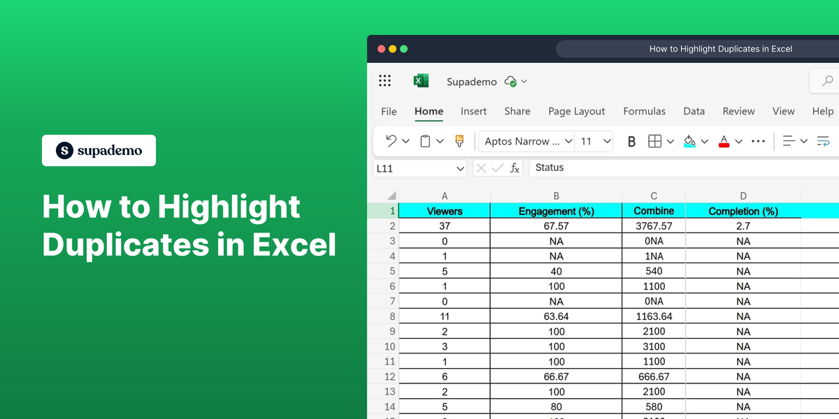 How to Highlight Duplicates in Excel | Supademo Blog