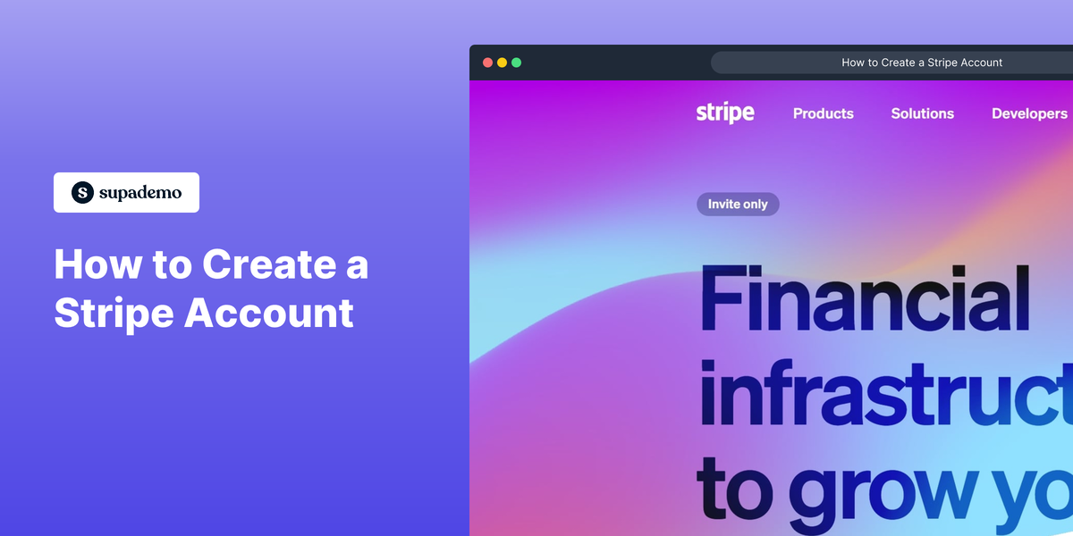 How to Create a Stripe Account | Supademo Blog