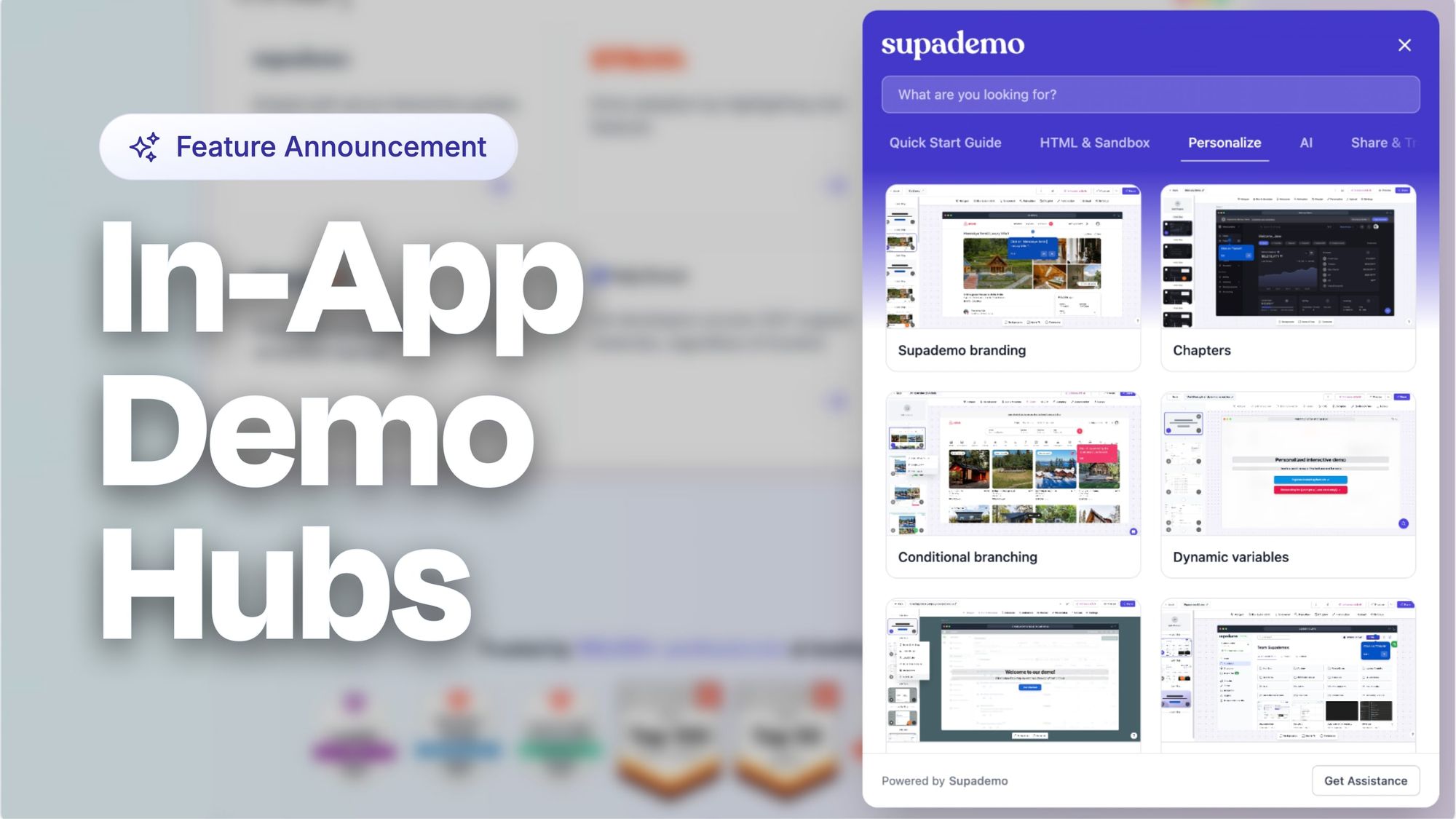 New on Supademo: Demo Hubs that Scale In-App Guidance | Supademo Blog
