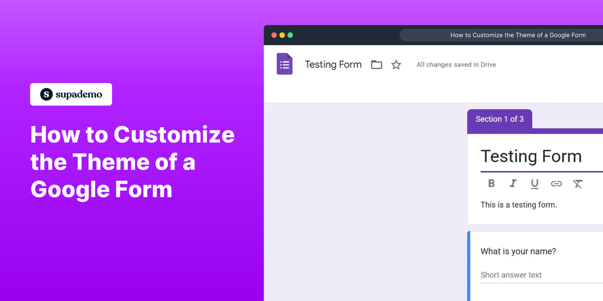 How to Customize the Theme of a Google Form | Supademo Blog