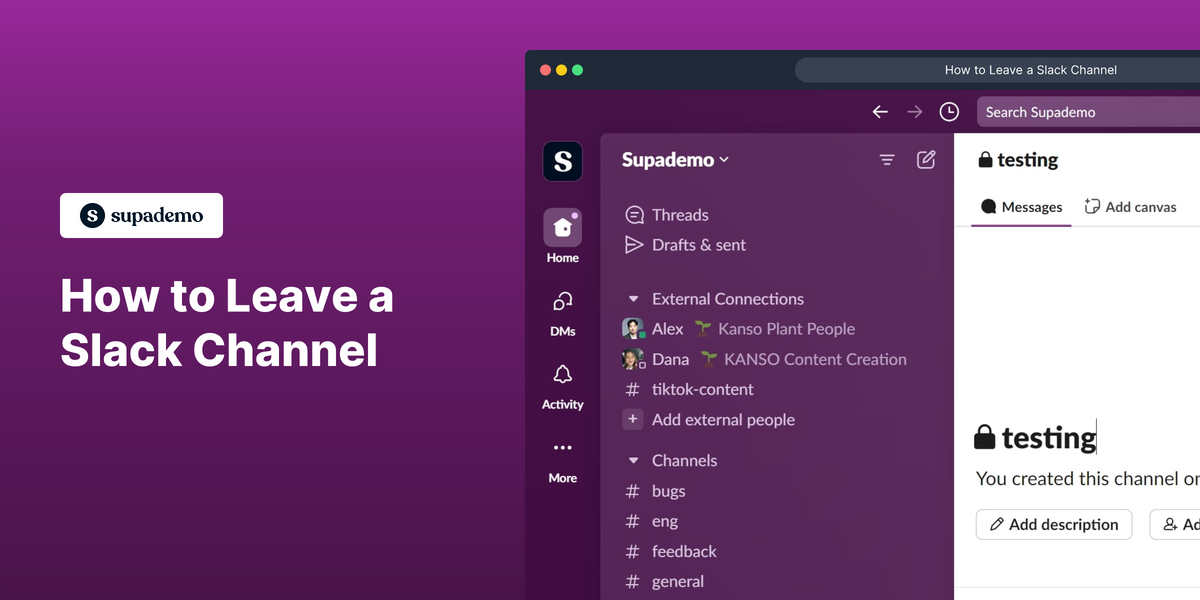 How to Leave a Slack Channel | Supademo Blog