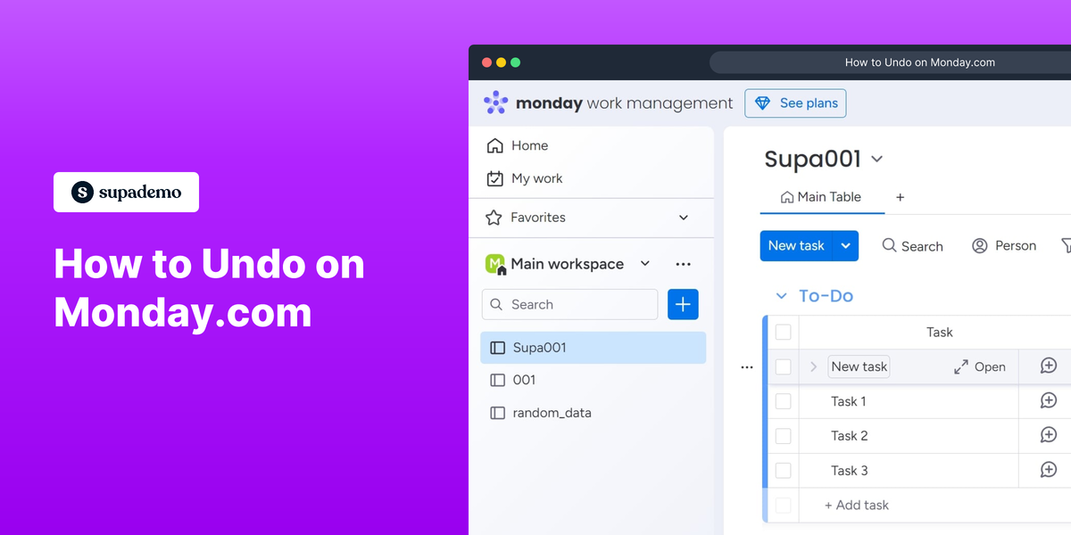 How to Undo on Monday.com | Supademo Blog