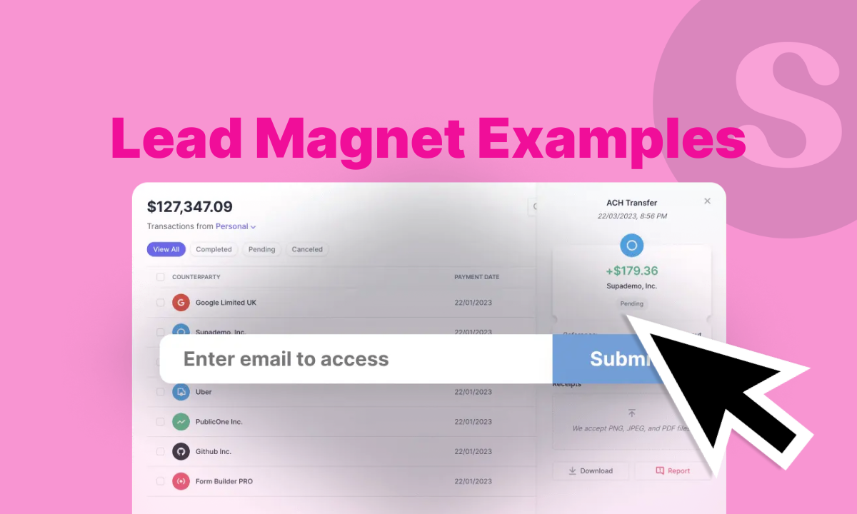 22 Lead Magnet Examples That Attract and Convert | Supademo Blog