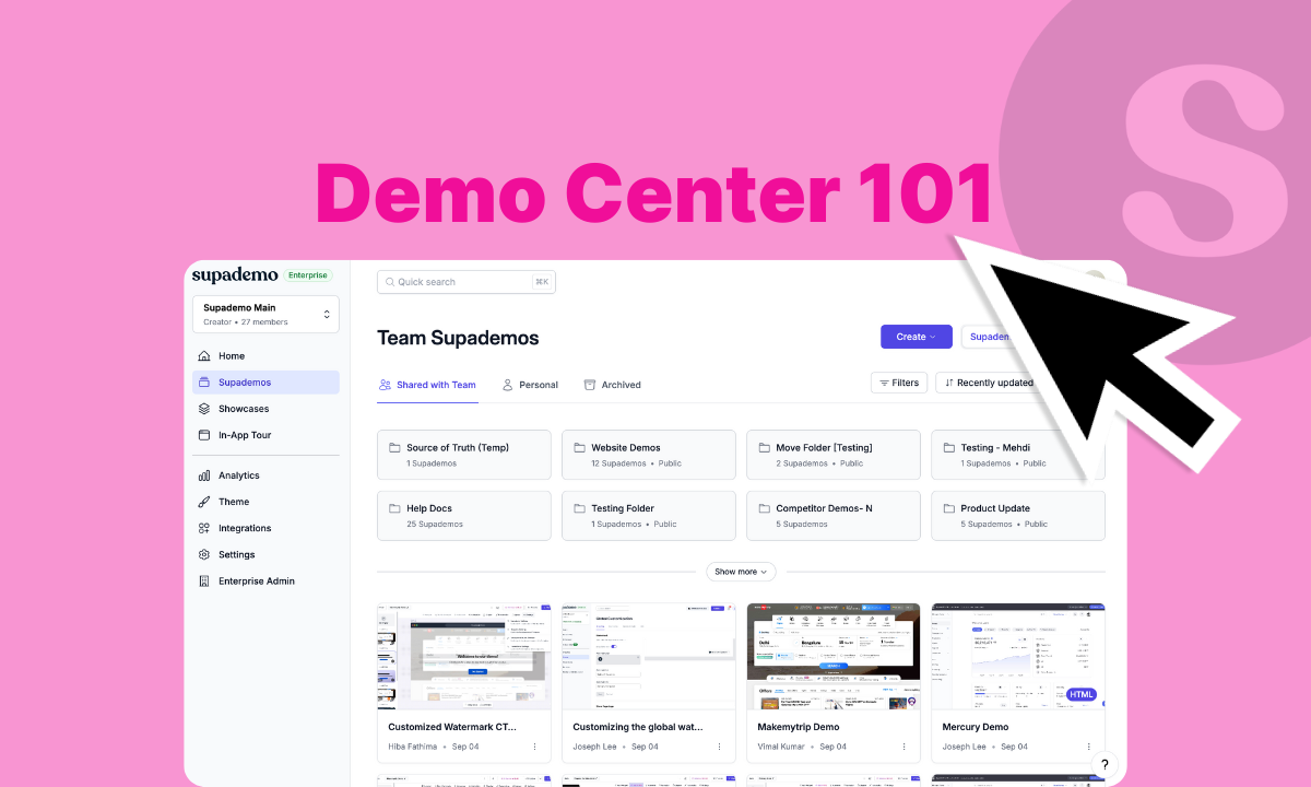What is a Demo Center? Benefits, Use Cases, and Examples | Supademo Blog