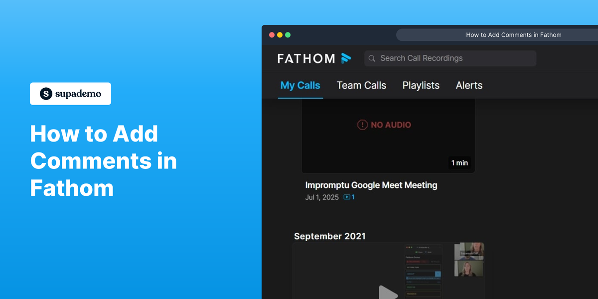 How to Add Comments in Fathom | Supademo Blog