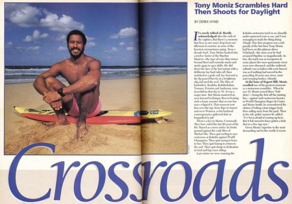 Profile of Tony Moniz in SURFER Magazine, 1991 | Encyclopedia of Surfing