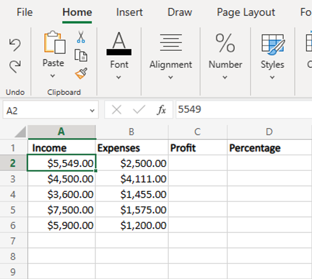 How to Calculate Profit with Excel