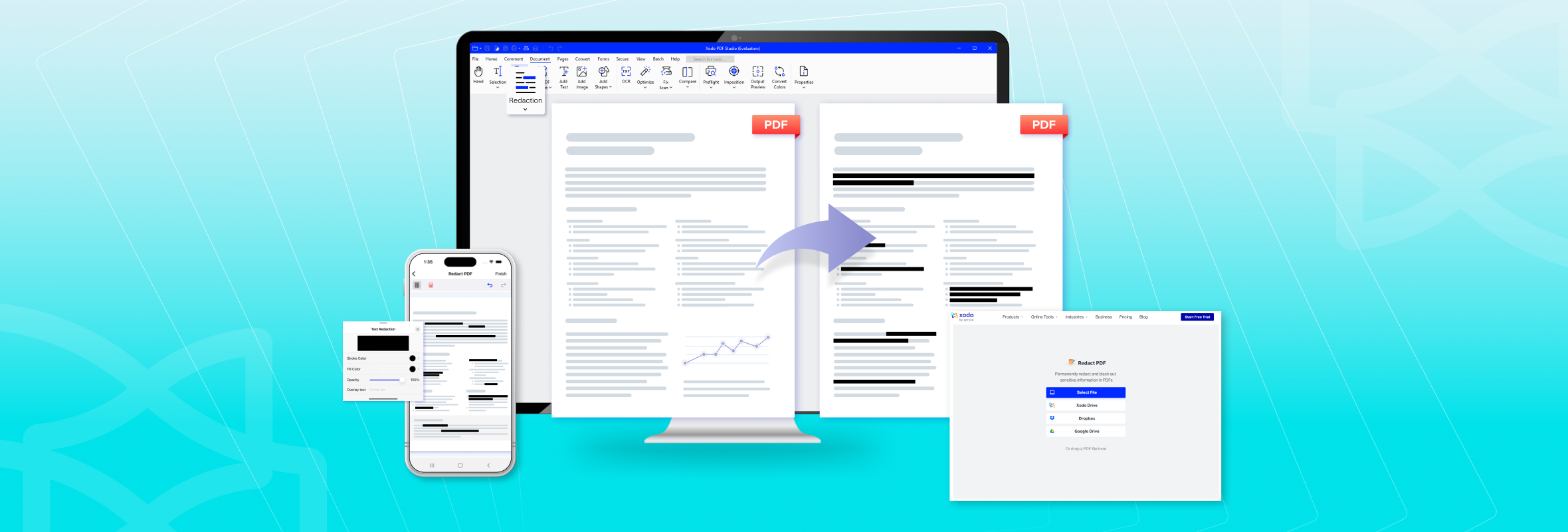 How to Redact PDF without Adobe (on Web, Desktop, and Mobile)