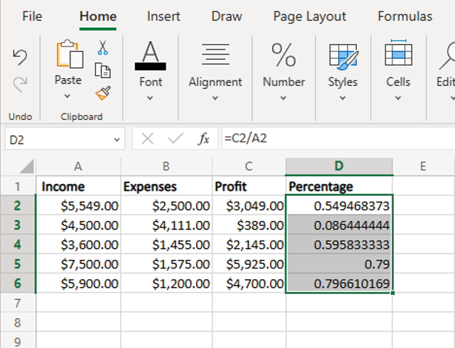 How to Calculate Profit with Excel