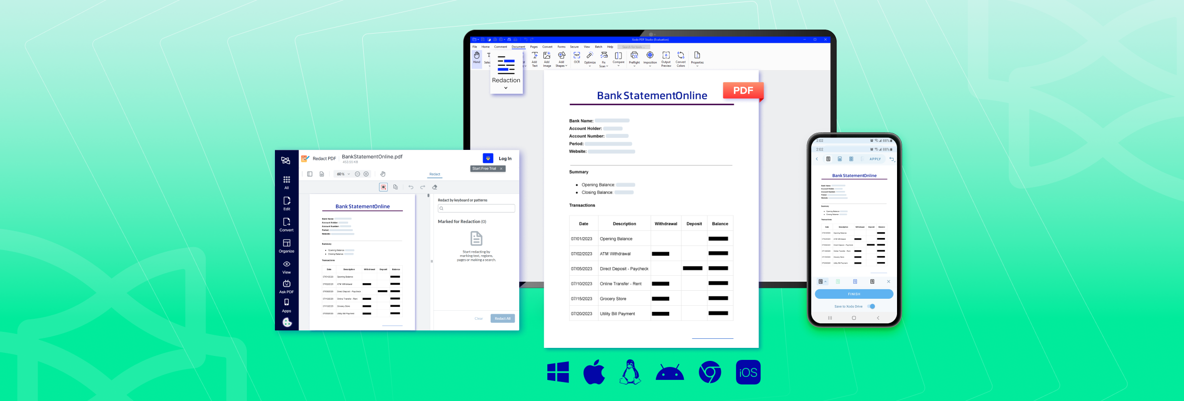 How to Redact a Bank Statement PDF Safely (on Any Device)