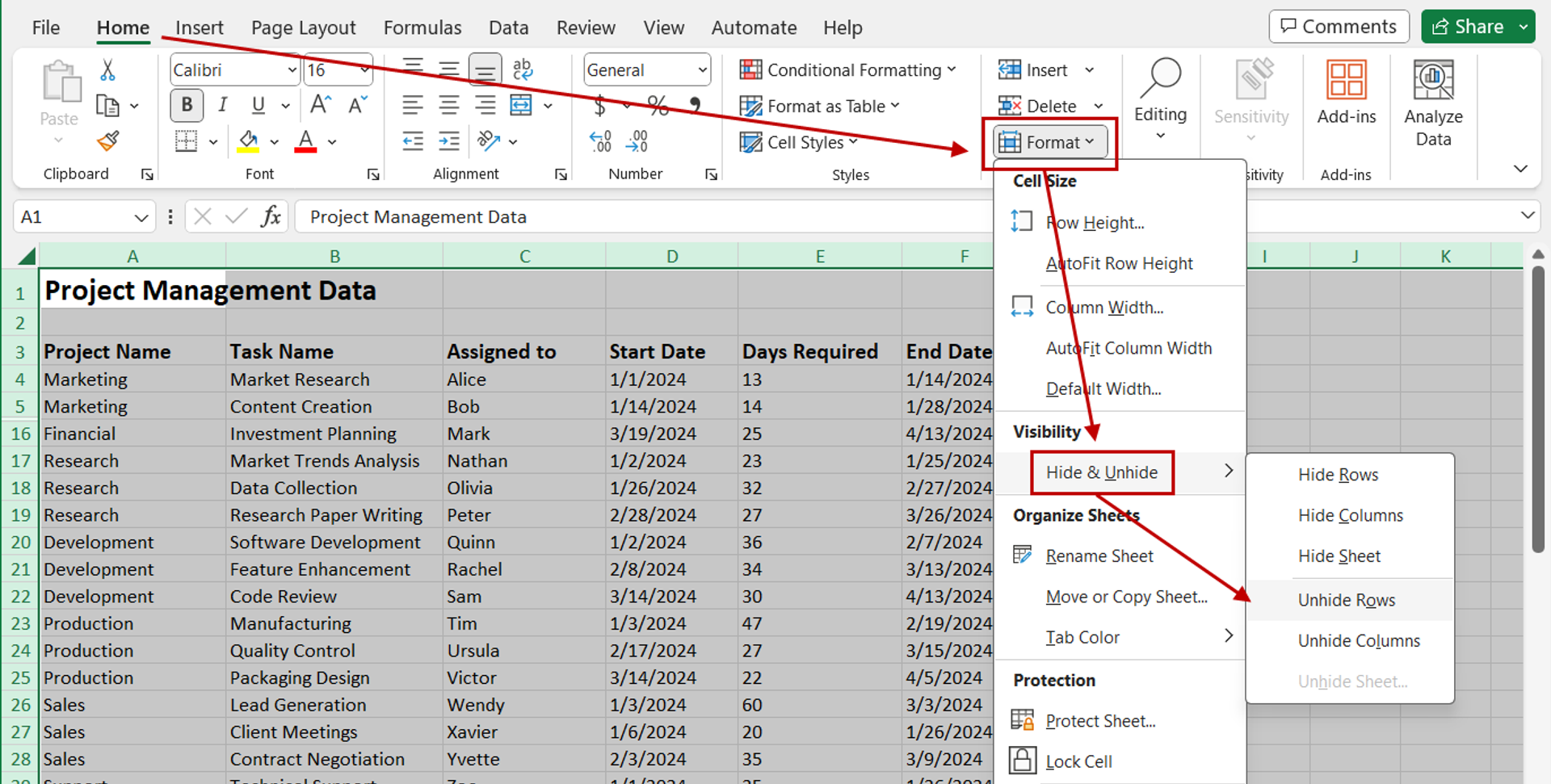 How to Unhide All Rows in Excel How to Unhide All Rows in Excel