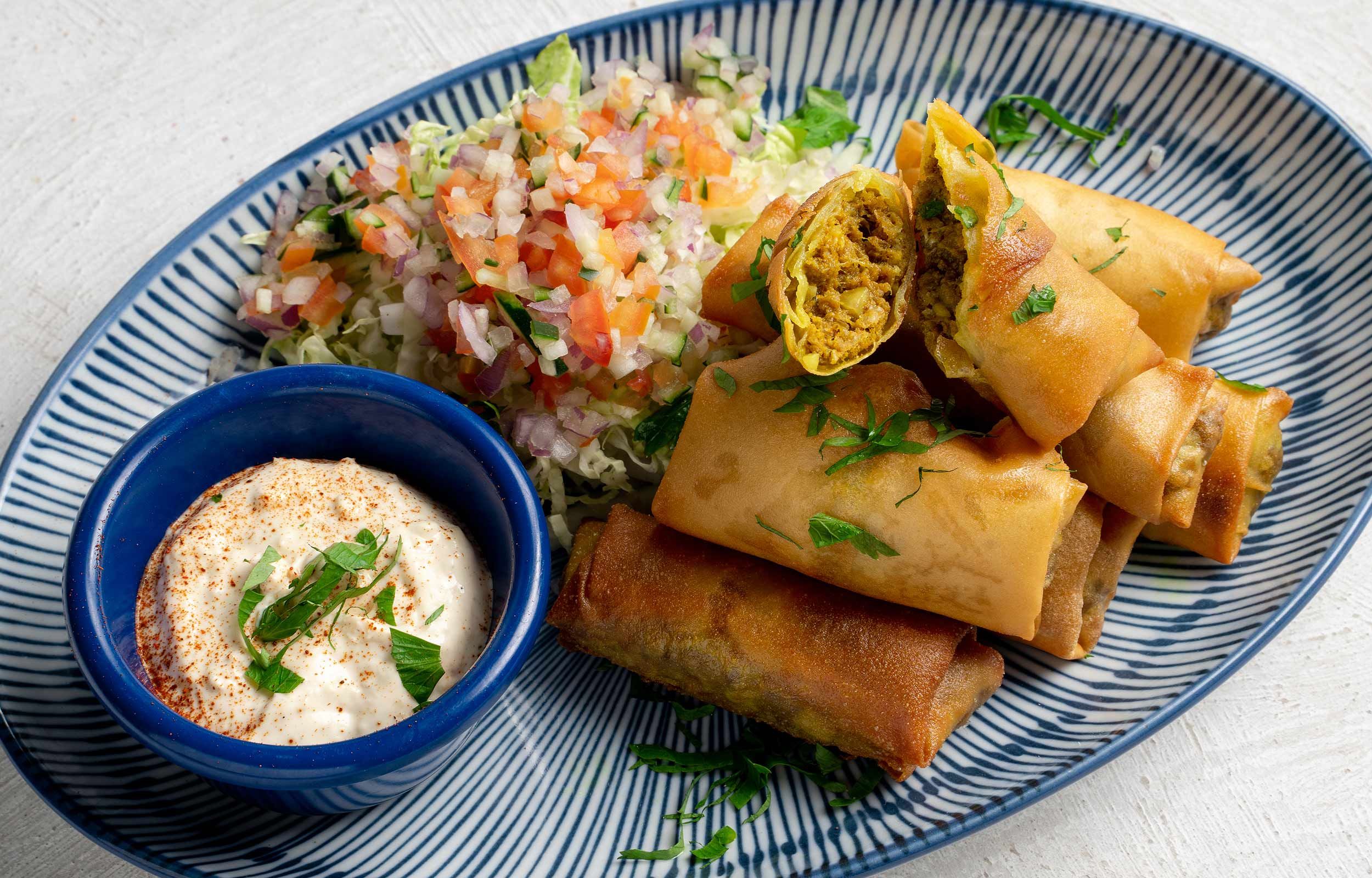 Shawarma Lumpia with Garlic Sauce Recipe | Pepper.ph