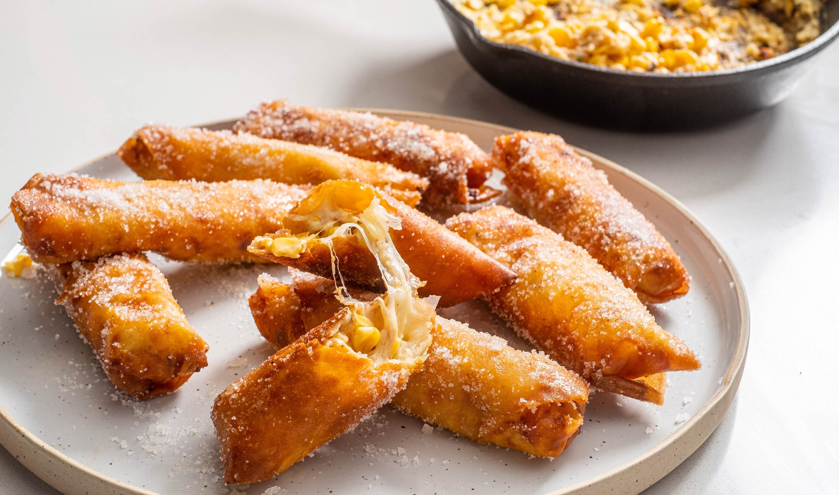 Korean Corn Cheese-Filled Lumpia Recipe | Pepper.ph