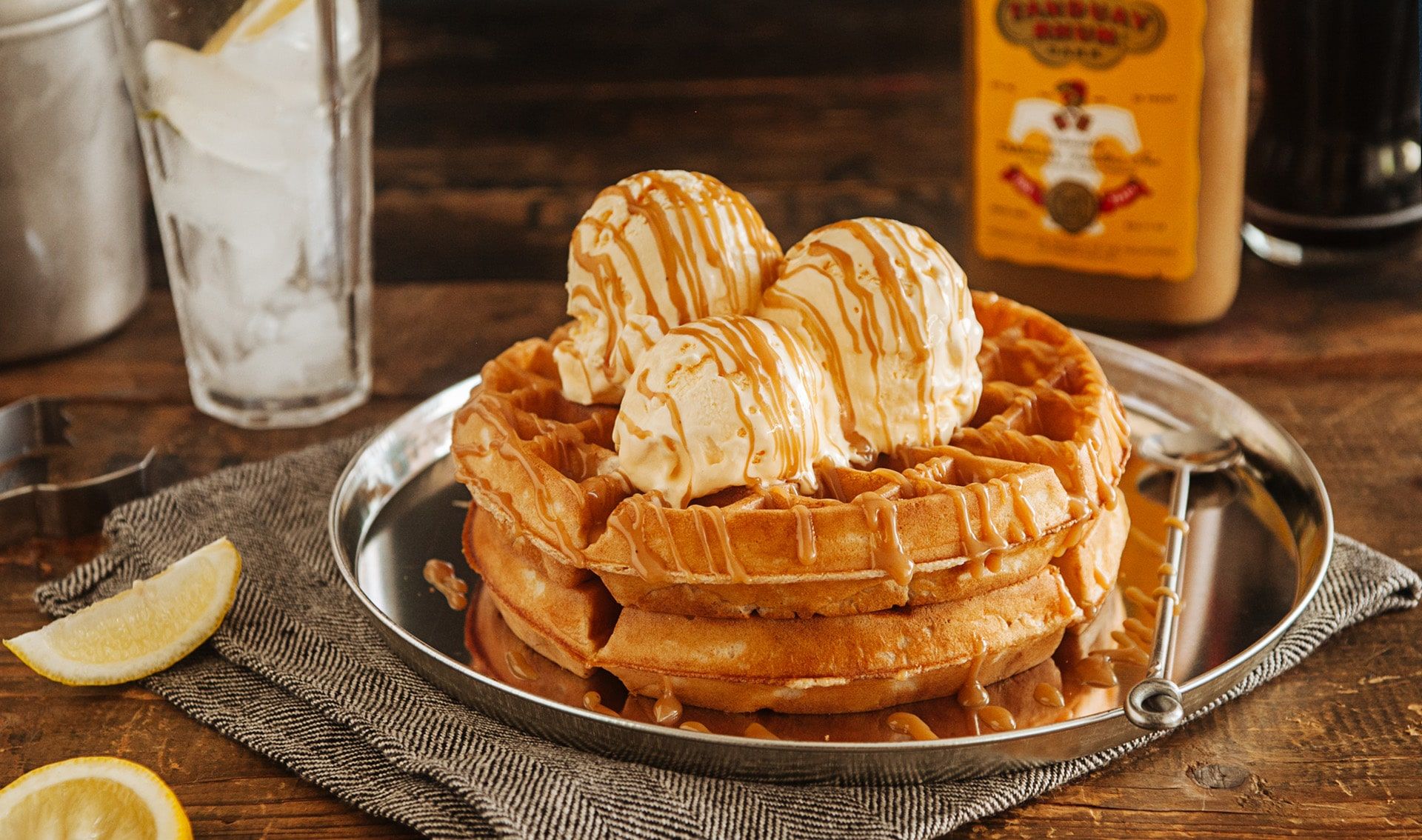 Coca-Cola Waffles with Rum Caramel Recipe | Pepper.ph