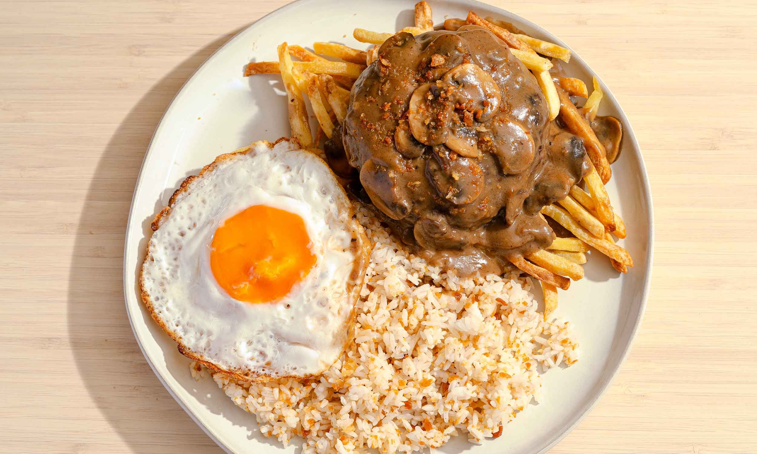 Jollibee-Inspired Ultimate Burger Steak with Mushroom Gravy Recipe ...