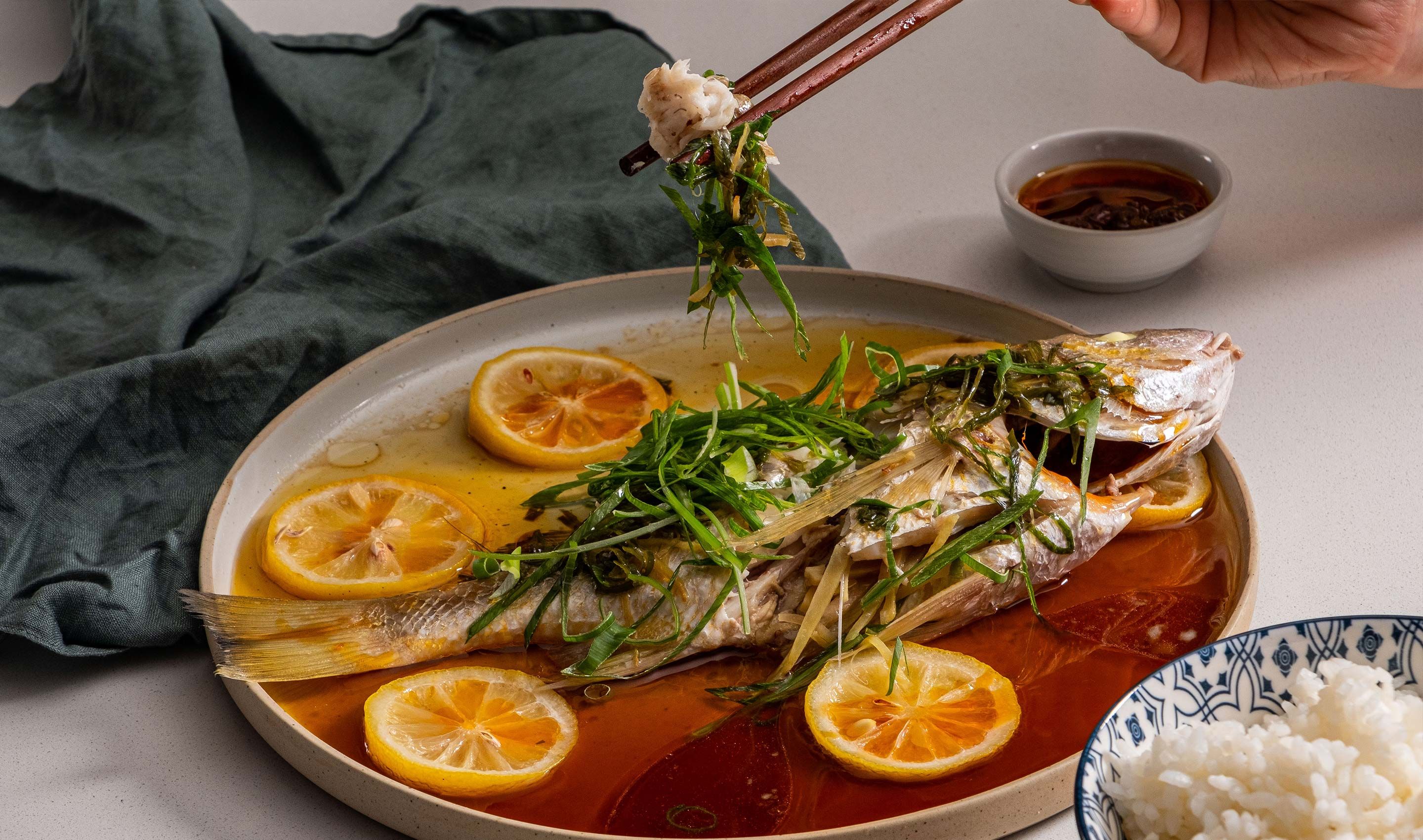 Ginger-Scallion Steamed Whole Fish Recipe | Pepper.ph