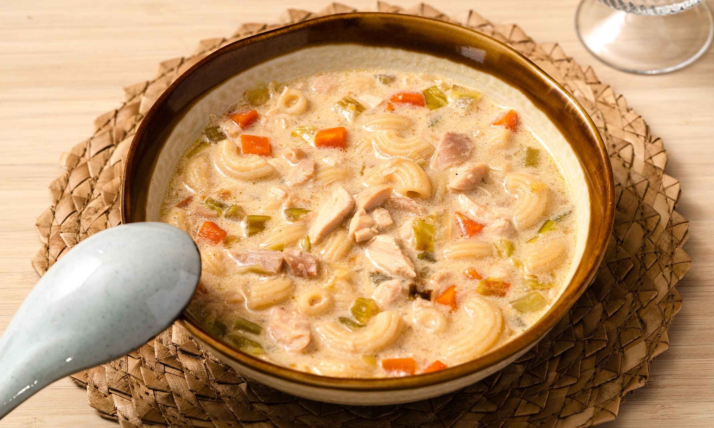 Roast Chicken Sopas (Filipino Macaroni Soup) Recipe | Pepper.ph