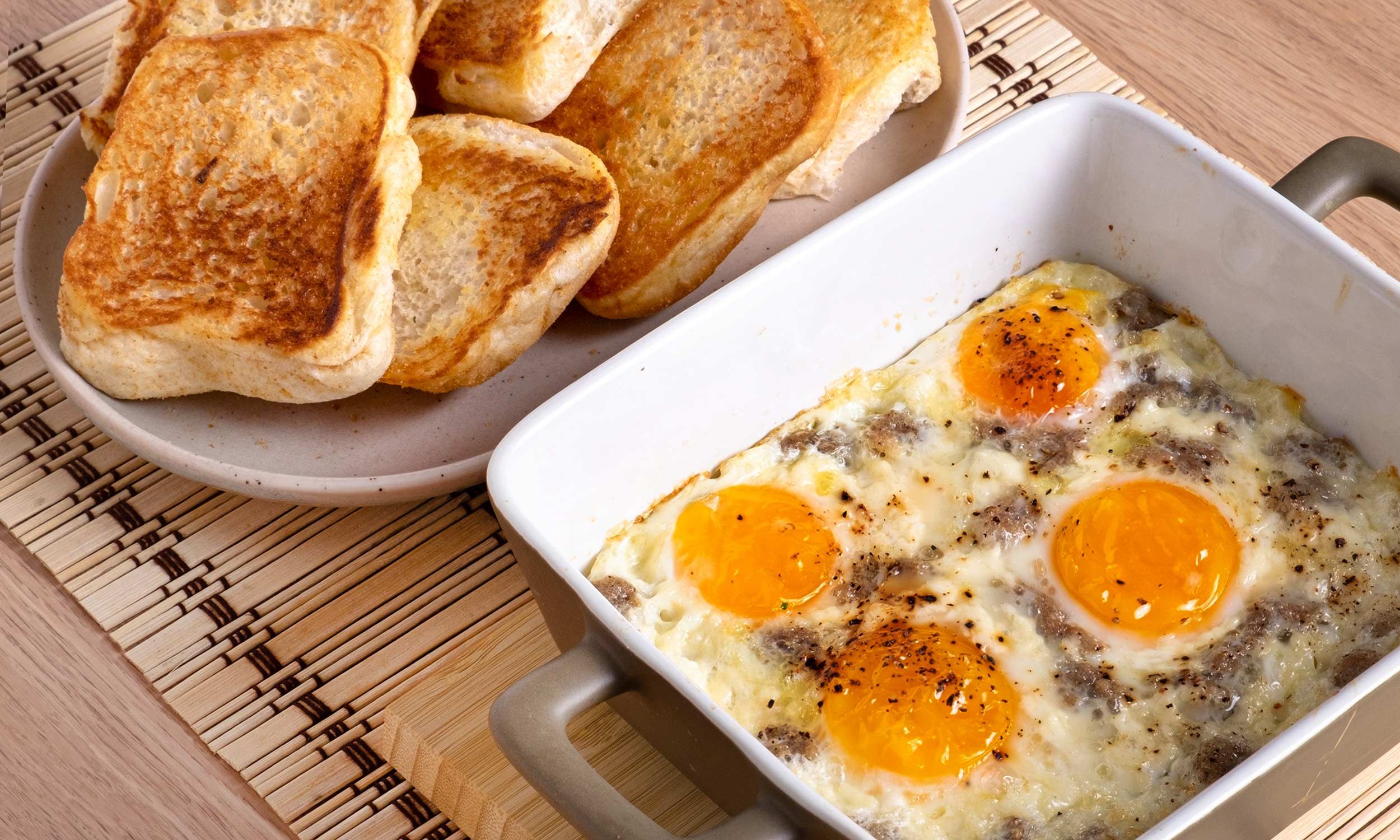 Baked Eggs with Longganisa and Kesong Puti Recipe | Pepper.ph