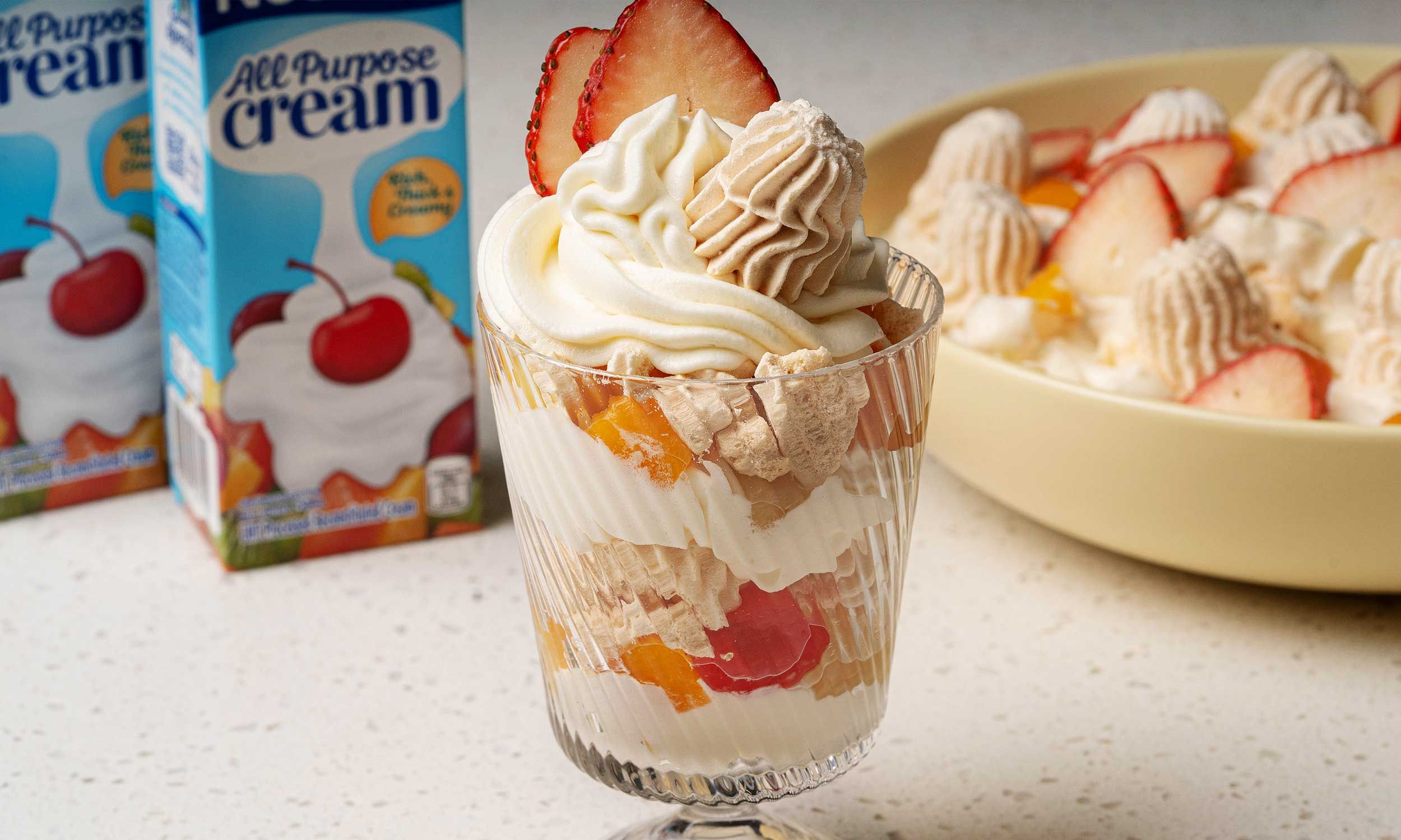 Two Creamy, Colorful No-Bake Desserts Using All-Purpose Cream | Pepper ...