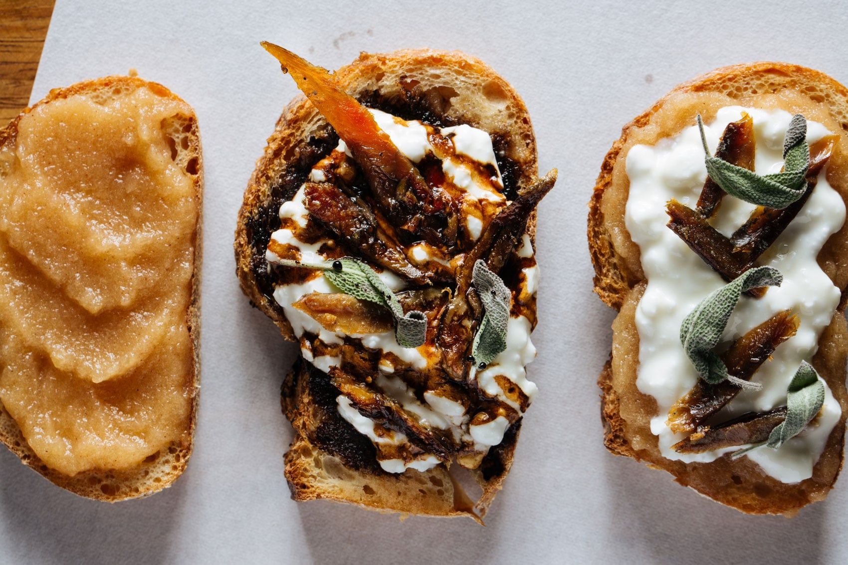 Ricotta Toast with Tuyo and Apple Butter Recipe | Pepper.ph