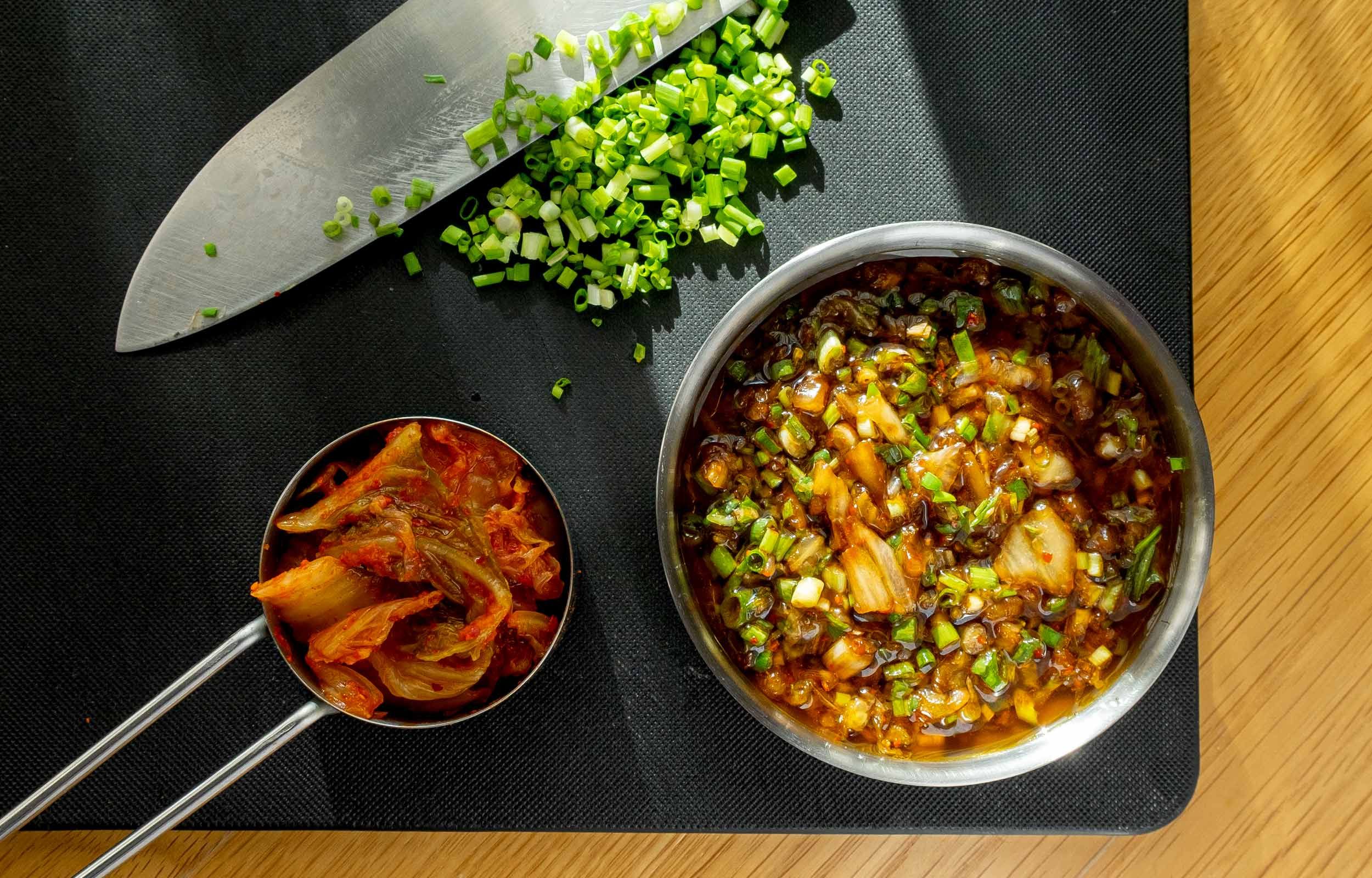 Easy Kimchi-Green Onion Sauce Recipe | Pepper.ph