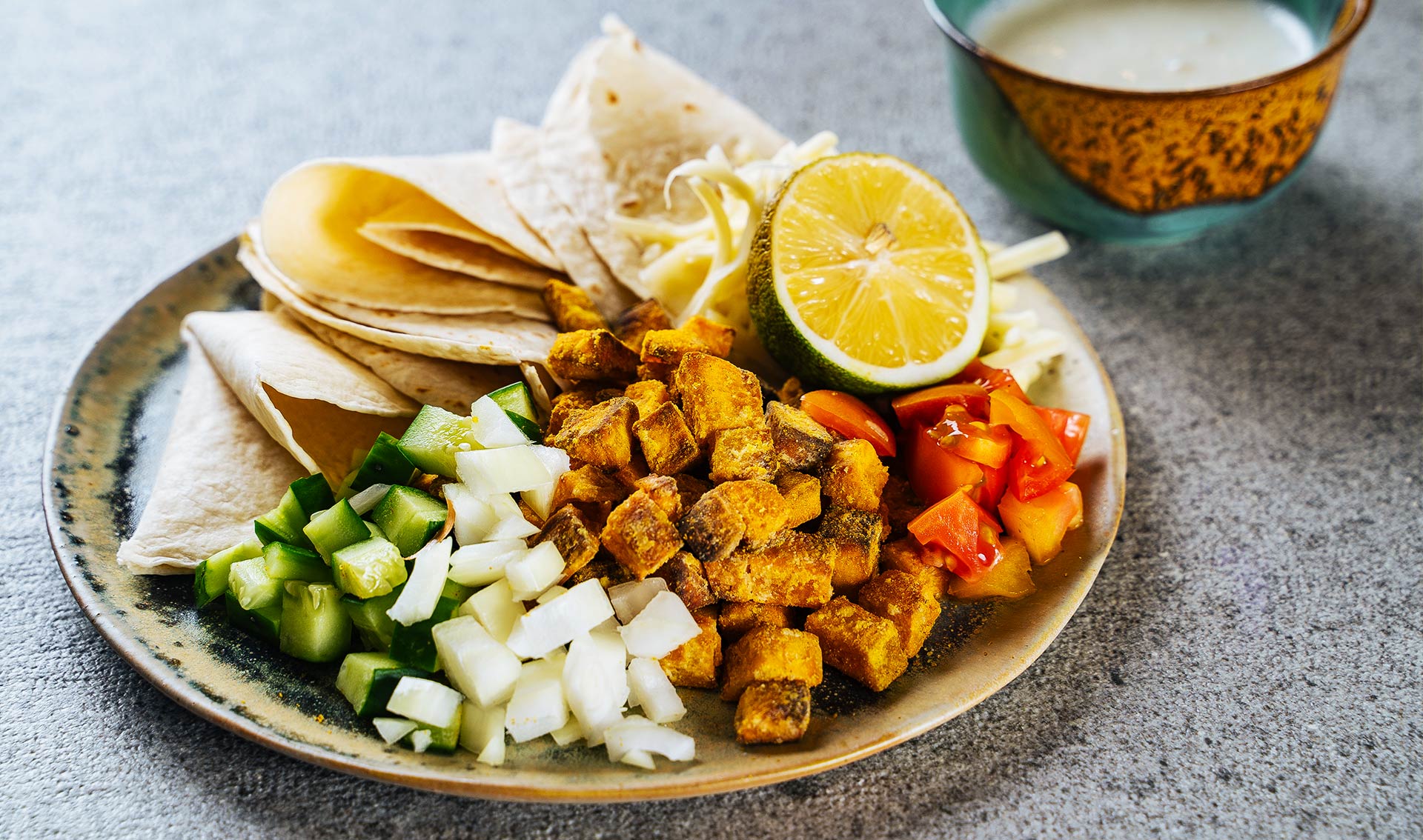 Sweet Potato Shawarma with Lime Yogurt Sauce Recipe | Pepper.ph